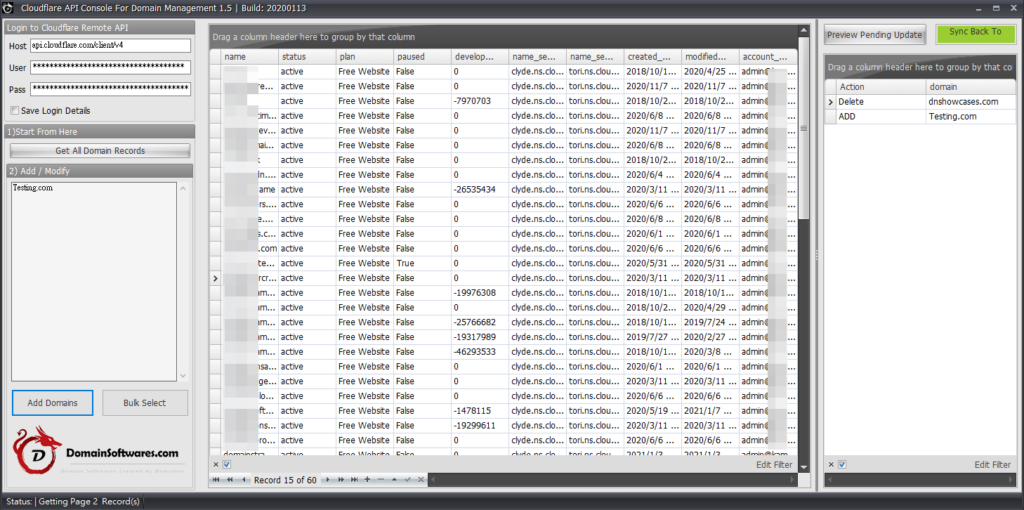 Cloudflare API Console For Bulk Add Domains and Bulk Edit DNS Records ...