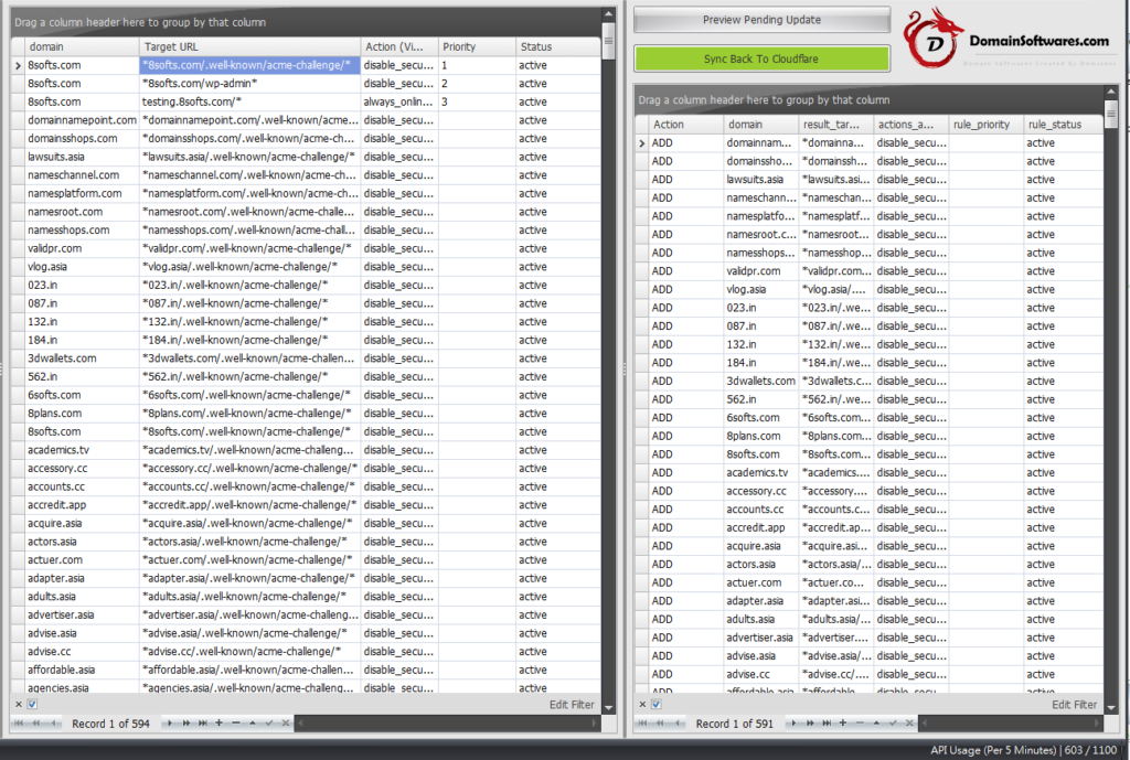 Cloudflare API Console For Bulk Add Domains and Bulk Edit DNS Records - DomainSoftwares.com